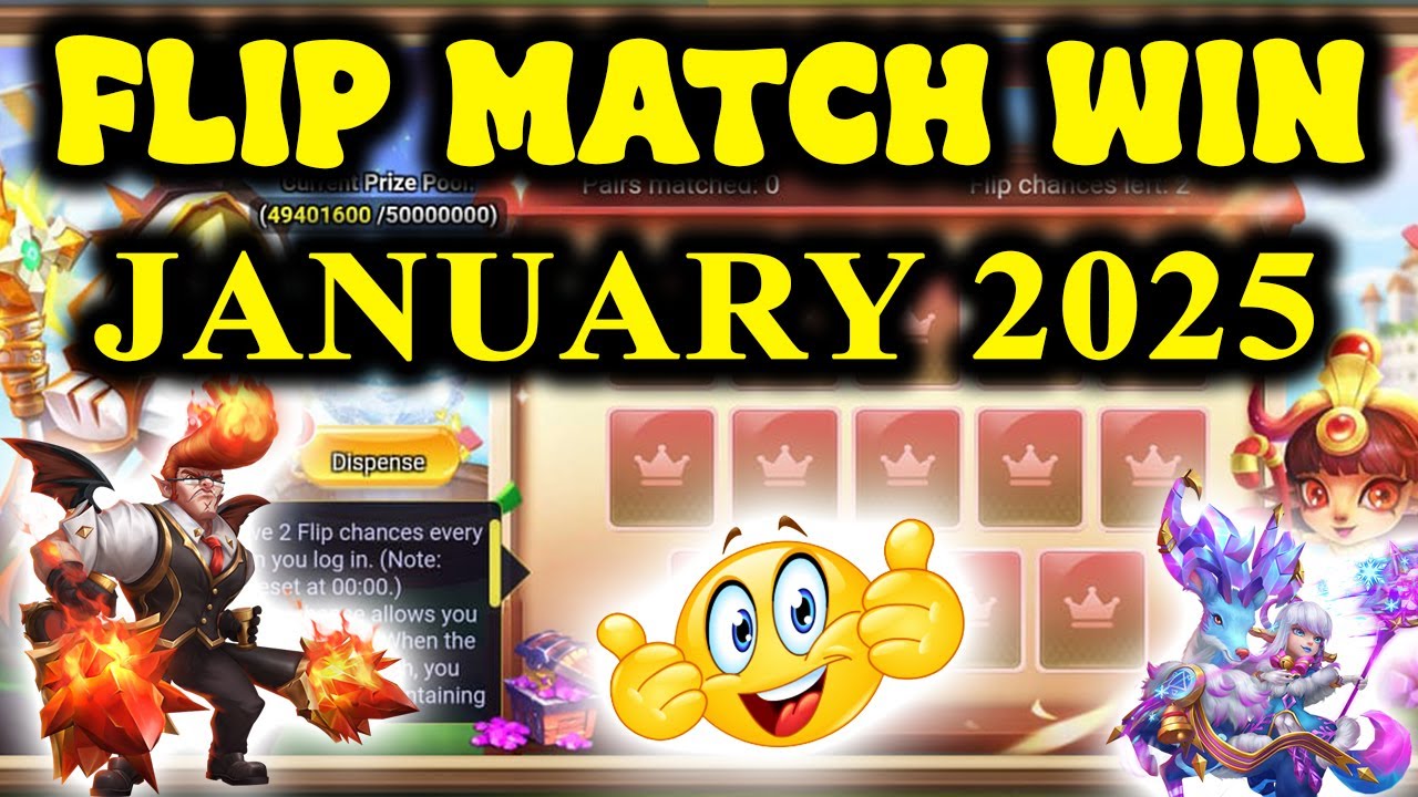 FLIP MATCH WIN JANUARY 2025 😍 CASTLE CLASH - YouTube
