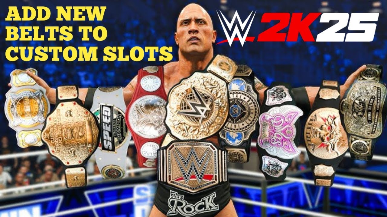 How to Add Belts to Custom Slots in WWE 2K25 - YouTube