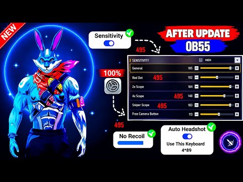 All Gun Headshot Sensitivity Setting After New Ob54 Update | Free Fire Max Auto Headshot Sensitivity
