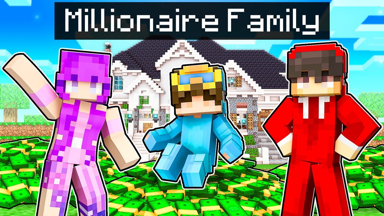 Adopted By A MILLIONAIRE FAMILY In Minecraft! - YouTube