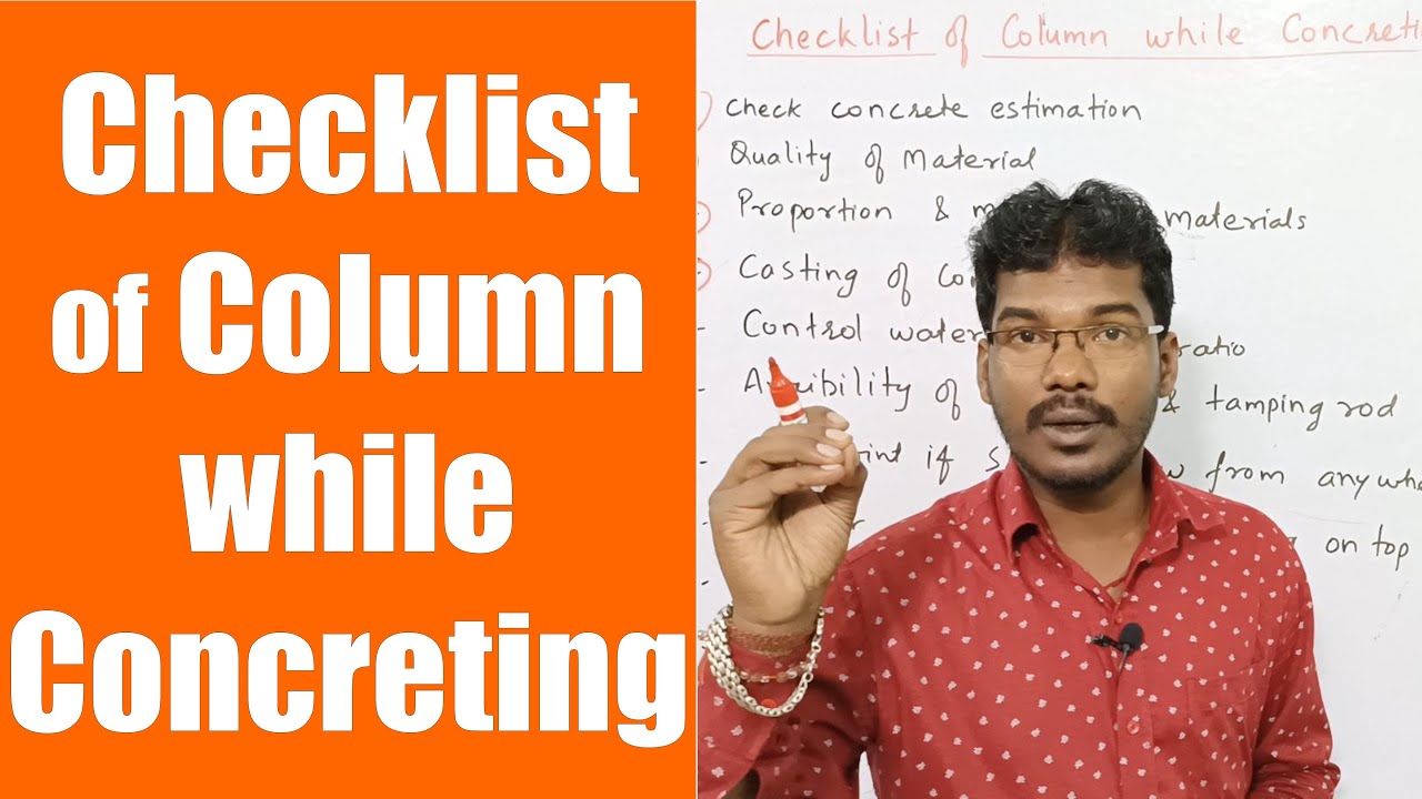 Checklist of Column while Concreting (Part- 4) - YouTube