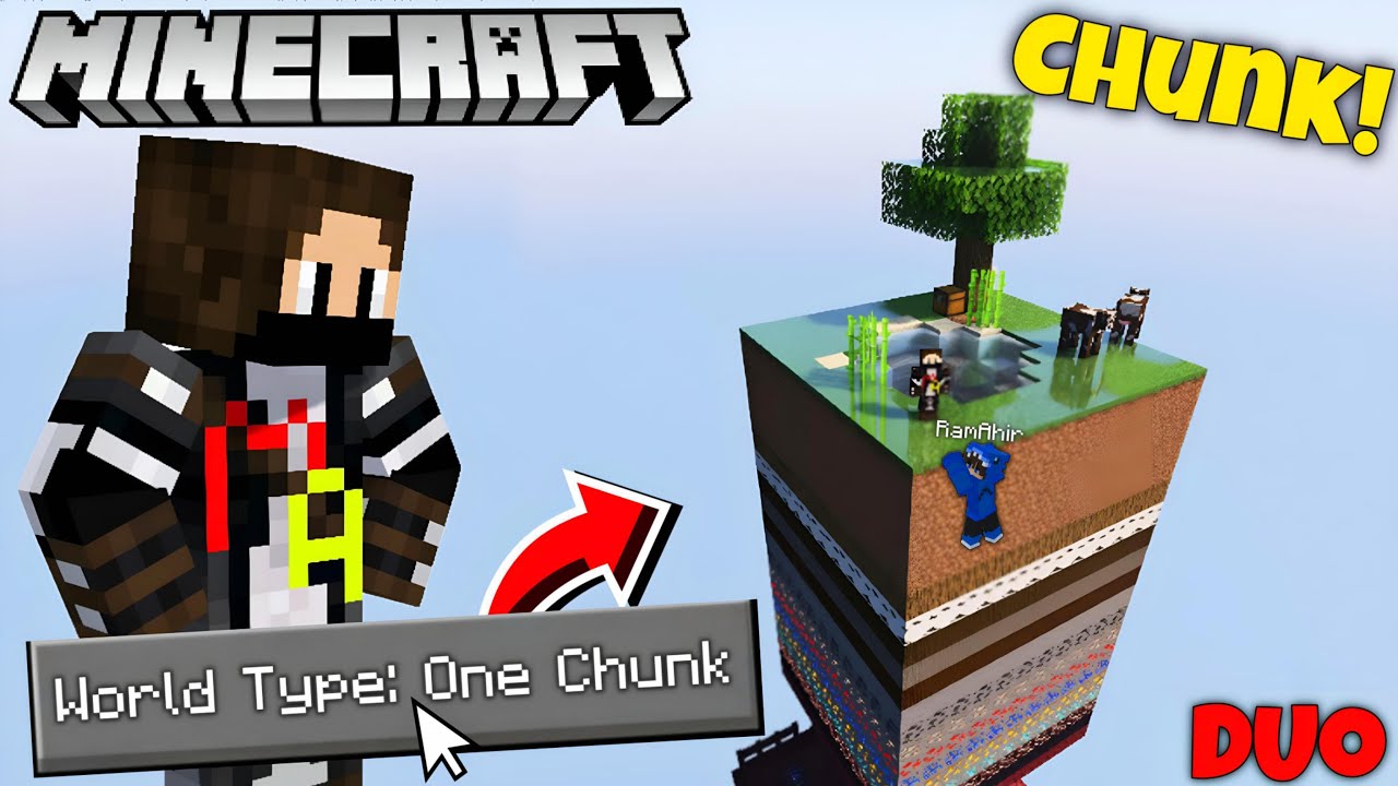 Minecraft but There is Only ONE CHUNK Duo - YouTube