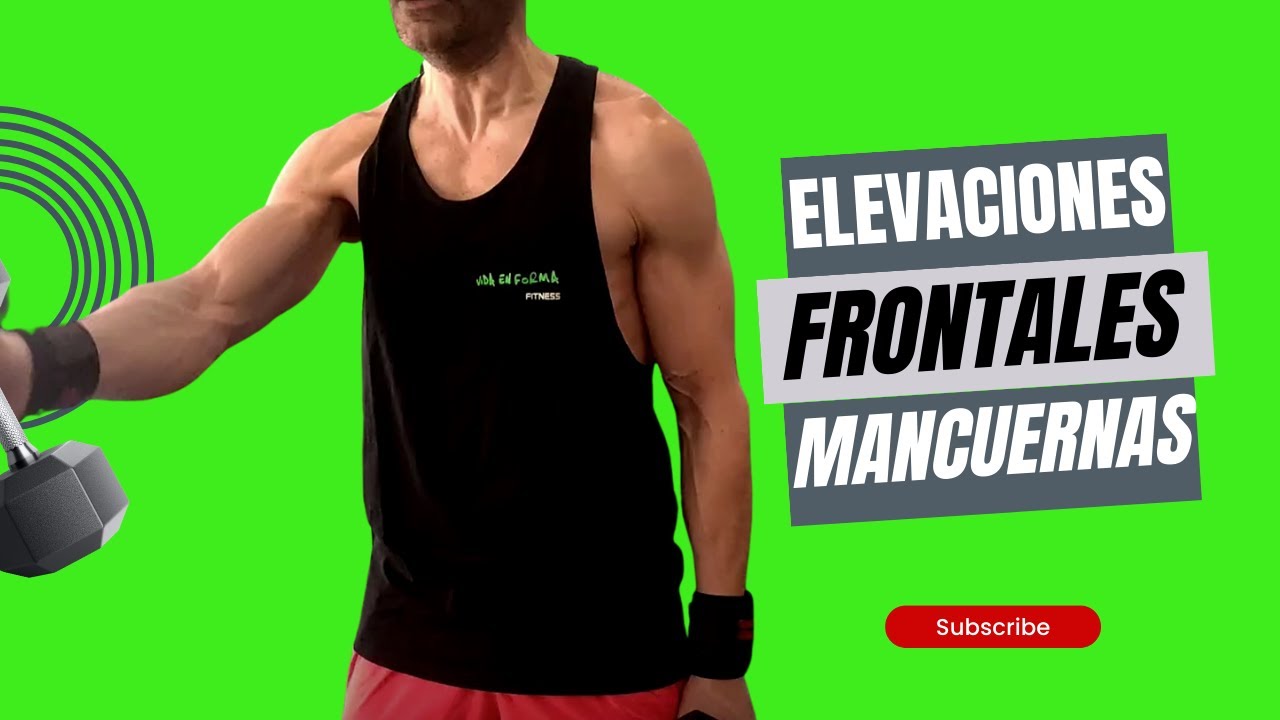 💯 TÉCNICA Elevaciones Frontales con MANCUERNAS - YouTube