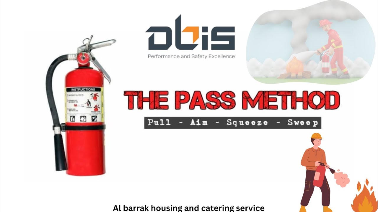 How to use a fire extinguisher, The pass method - YouTube