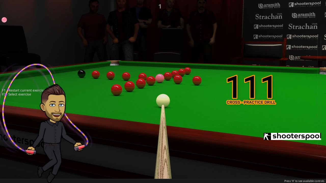 Snooker 111 Break | Cross - Practice Drill | POV shooterspool - YouTube