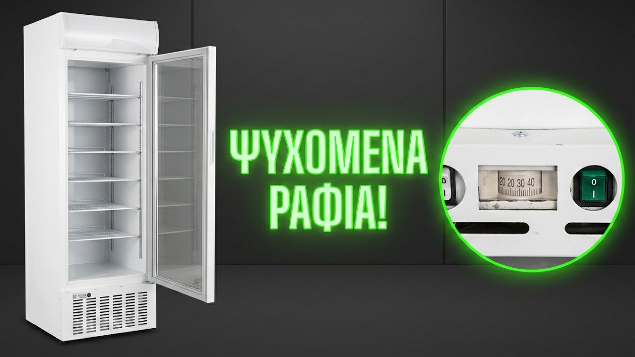 Ψυγείο Καταψύκτης Βιτρίνα με Ψυχόμενα Ράφια - Single Glass Door Upright ...