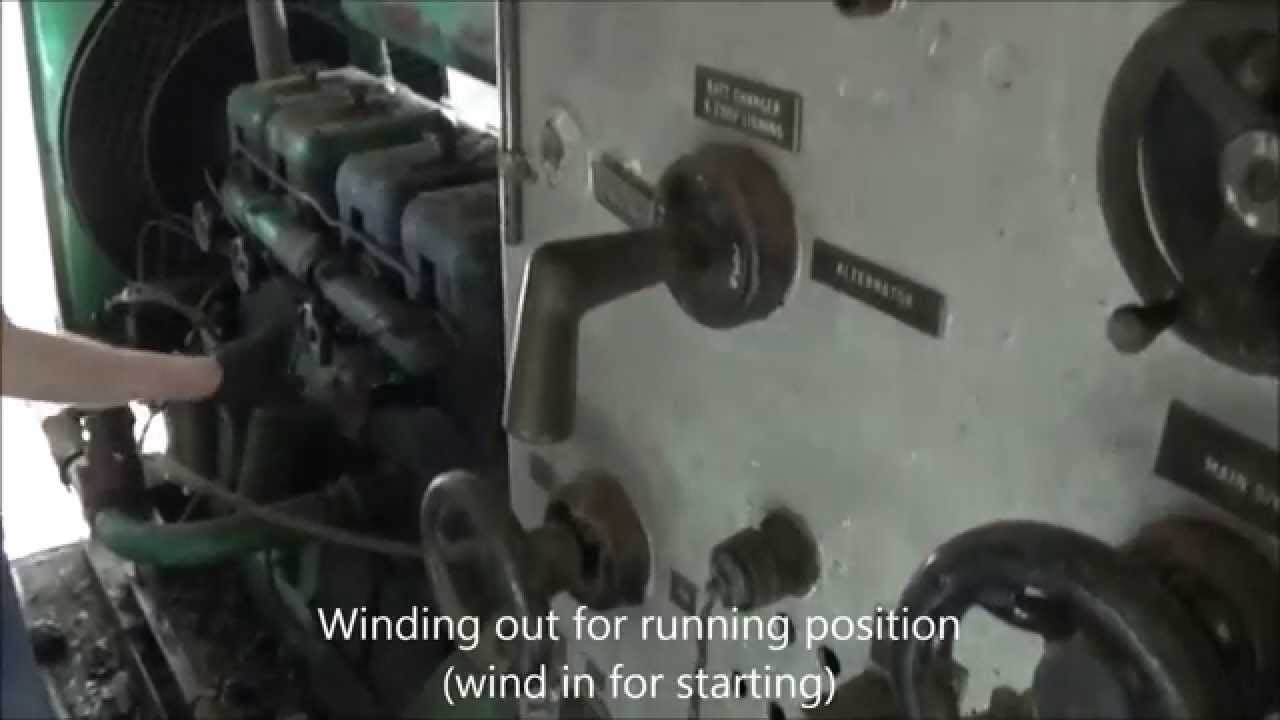 Starting and Running 1944 Lister JP4 with Air Ministry Radar Genny ...