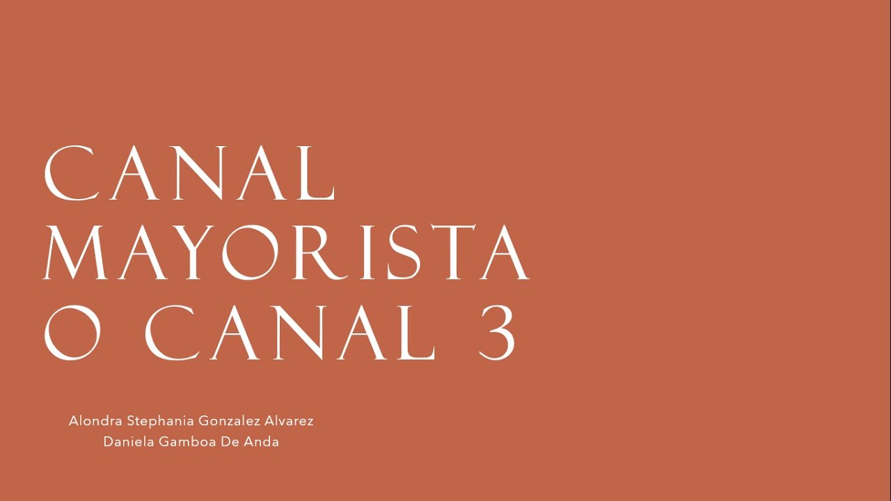 Canal mayorista/Canal 3. Alondra Stephania Gonzalez Alvarez y Daniela ...