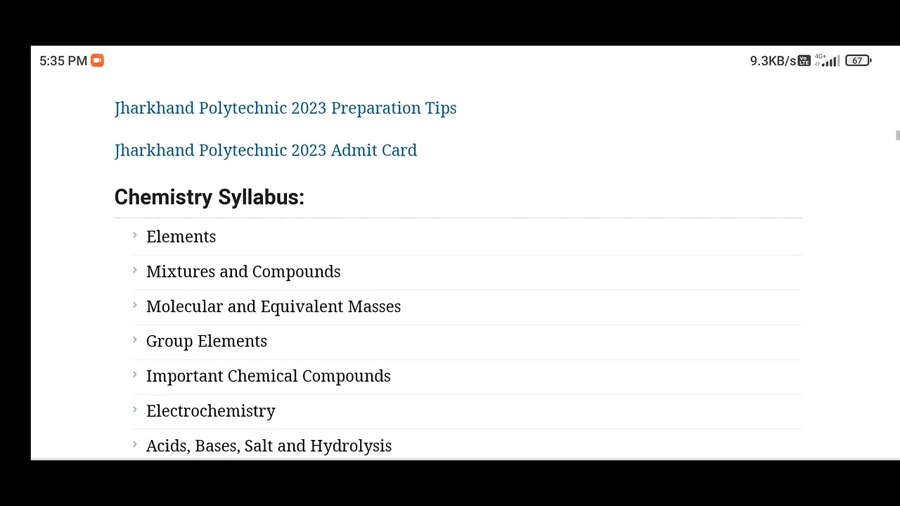 Jharkhand Polytechnic Syllabus 2023 - YouTube