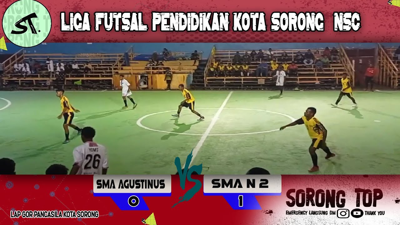 Generasi Futsal Sorong. SMA Agustinus vs SMA N 2 Kota Sorong | Liga ...