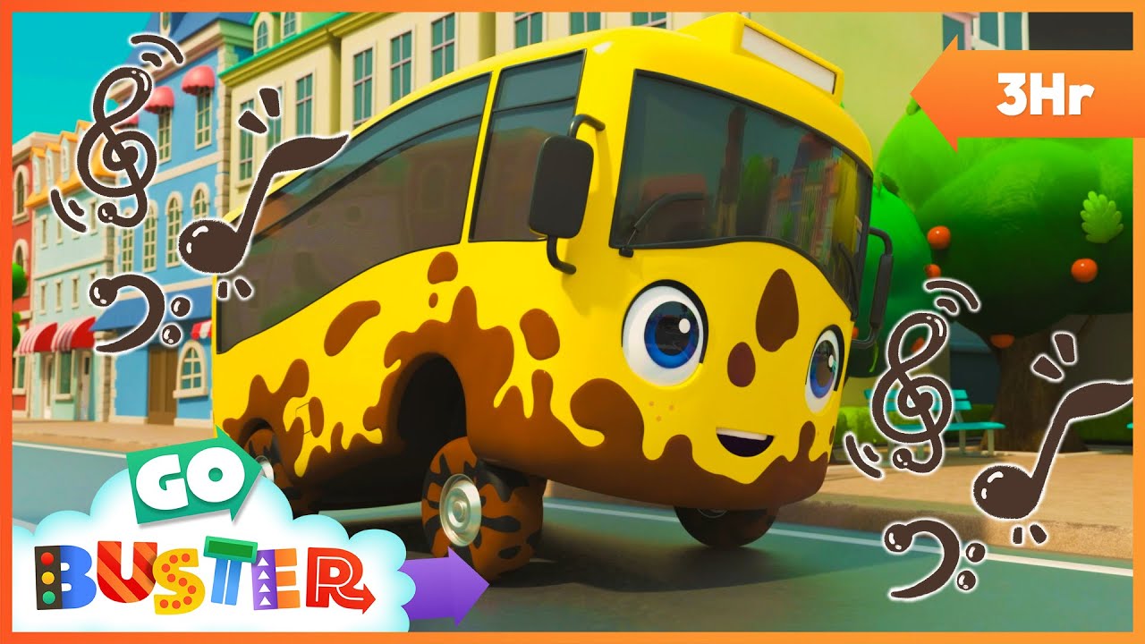 🎵 The Wheels on the MUDDY Bus! 🎵 | Buster and Friends | Kids Cartoons ...