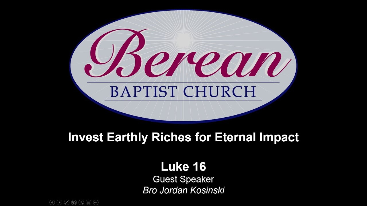 Invest Earthly Riches for Eternal Impact - YouTube
