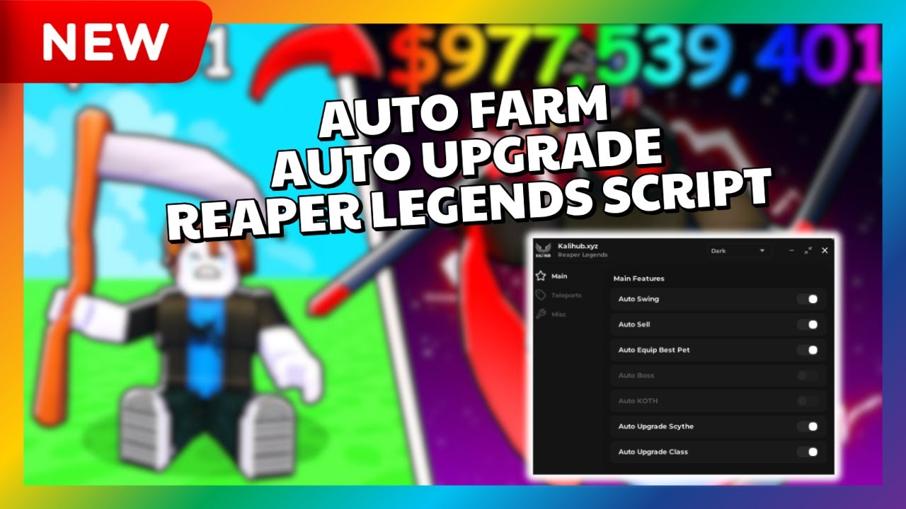Reaper Legends Script | Auto Farm | Auto Upgrade | Auto Best Pet ...