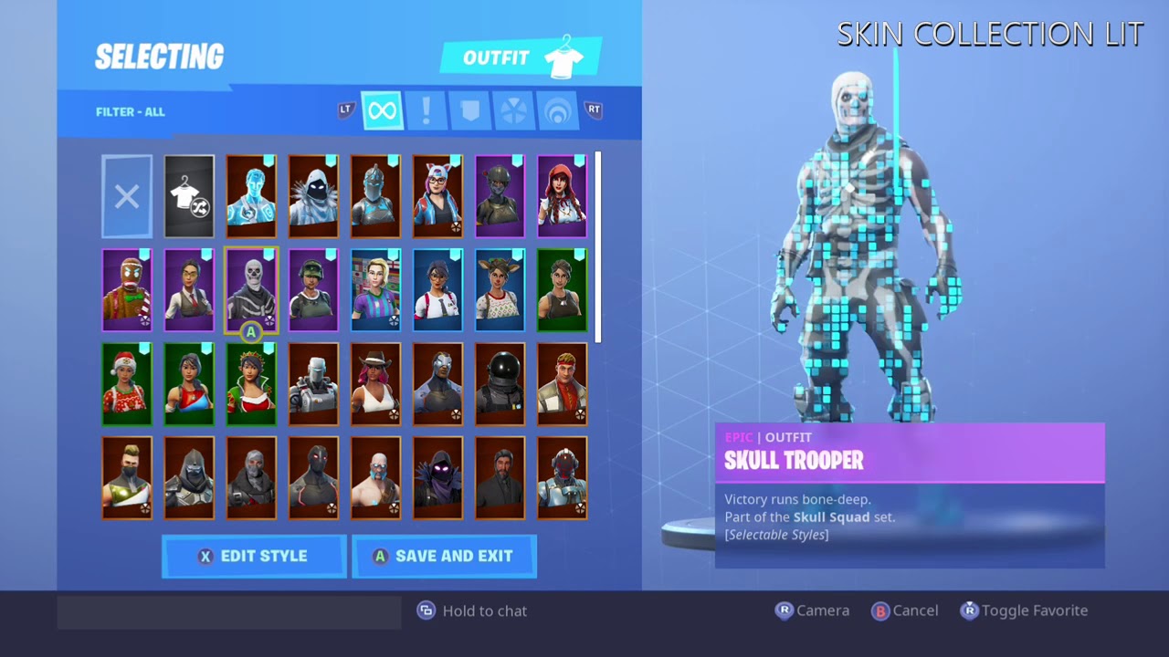 Fortnite Skin Collection 59 skins - YouTube