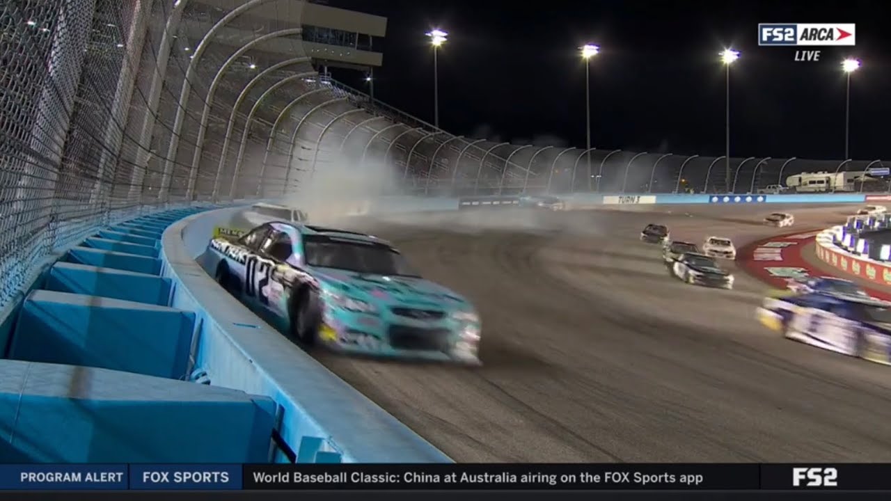 HUGE CRASH in the 2023 ARCA race at Phoenix - YouTube