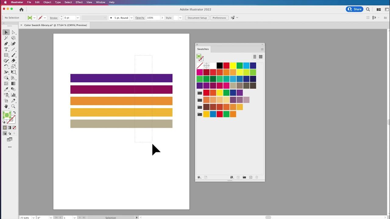 Intro to Illustrator: Color Swatch Libraries - YouTube