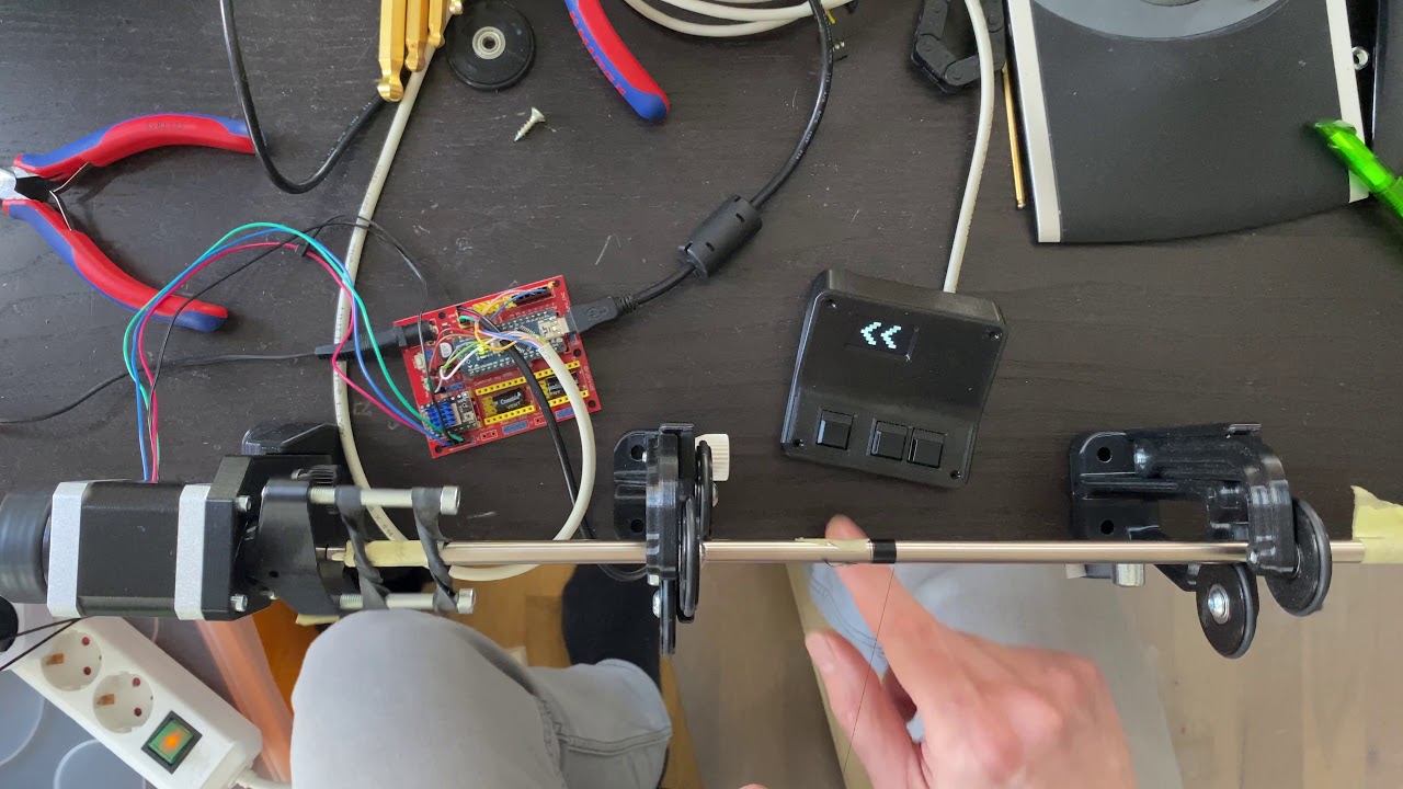 Rod Wrapping with Stepper Motor and revolution counter - YouTube