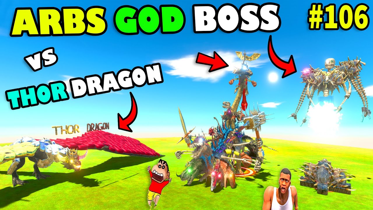 ARBS GOD BOSS vs THOR DRAGON HAMID-T ARMY SHINCHAN & CHOP ANIMAL REVOLT ...