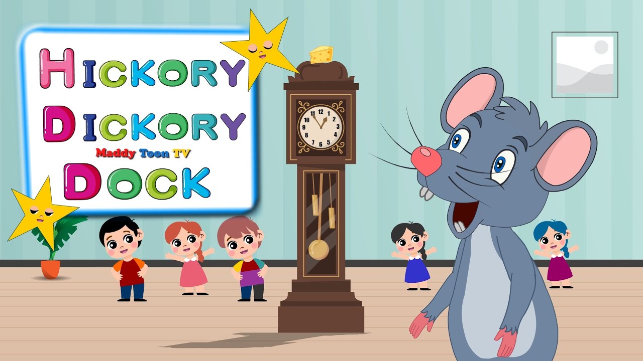 Hickory Dickory Dock rhyme | English Rhyme | @MaddyToonTV - YouTube