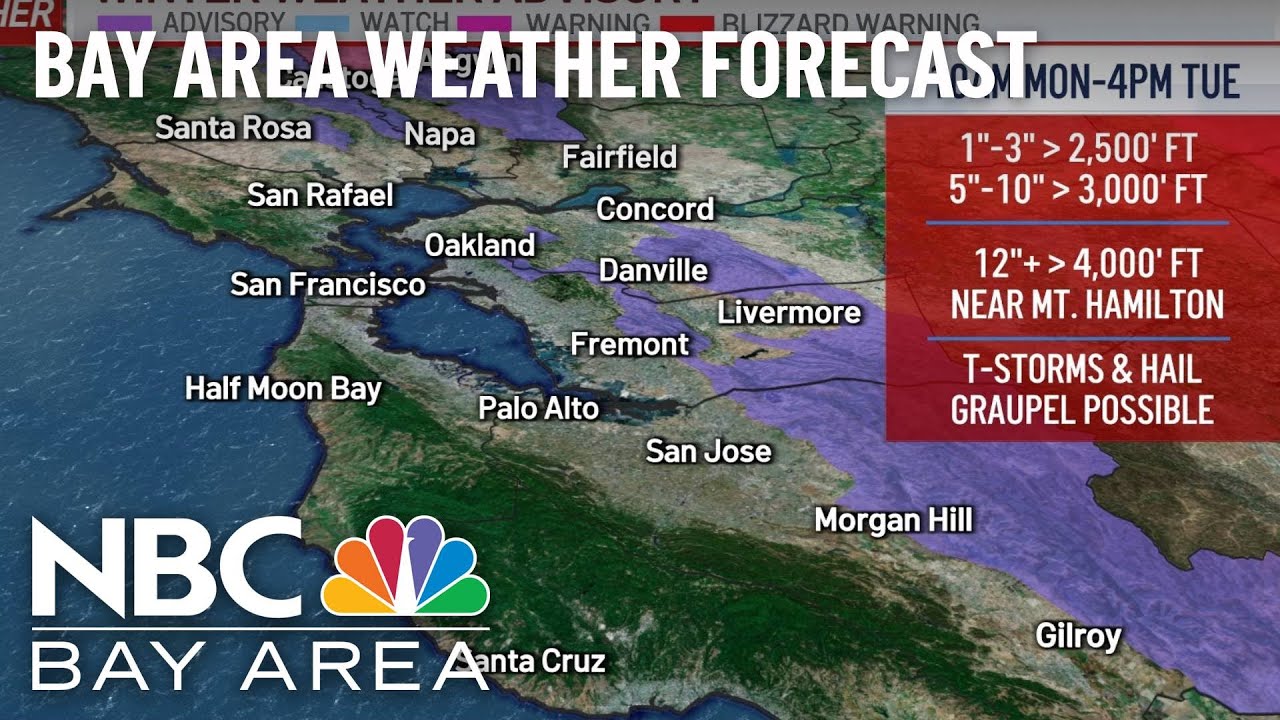Bay Area Forecast: Rain, Wind and Local Mountain Snow Return - YouTube