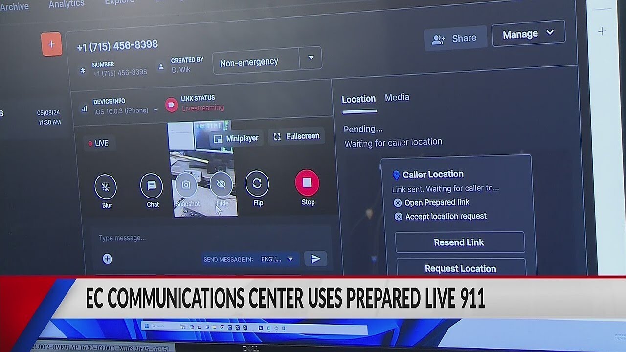 Eau Claire Communications Center starts using “Prepared Live 911” - YouTube