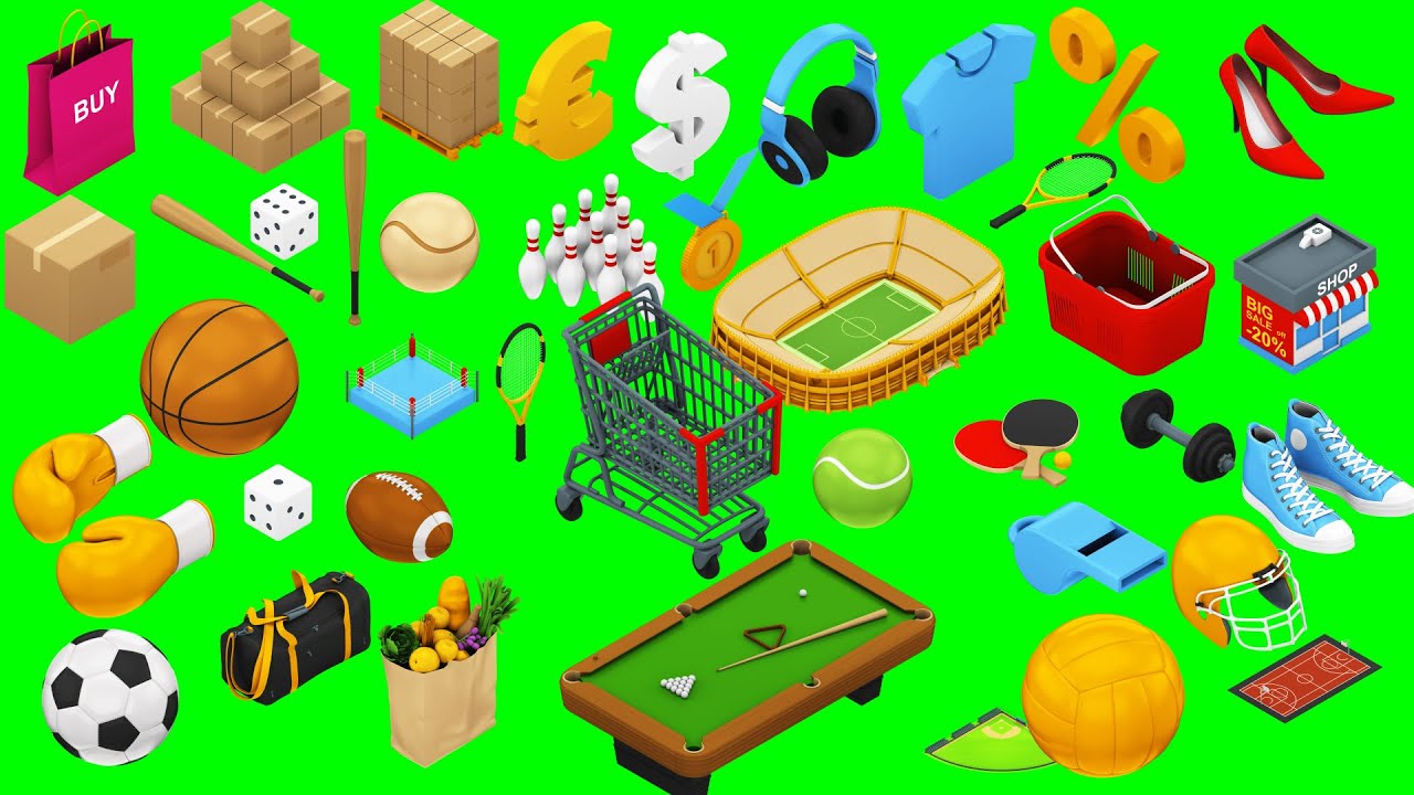 42 Green Screen Footage Business, Shop, Sport Icons ( Free Download ...