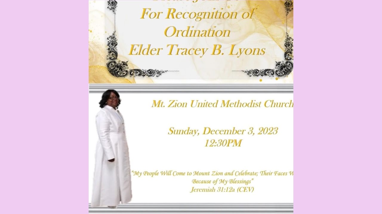 Service of Ordination of Elder Tracey Lyons - YouTube
