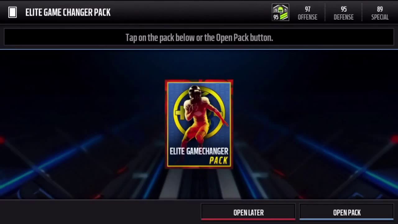 Elite Game Changer Pack Opening on Madden Mobile 2016 - YouTube