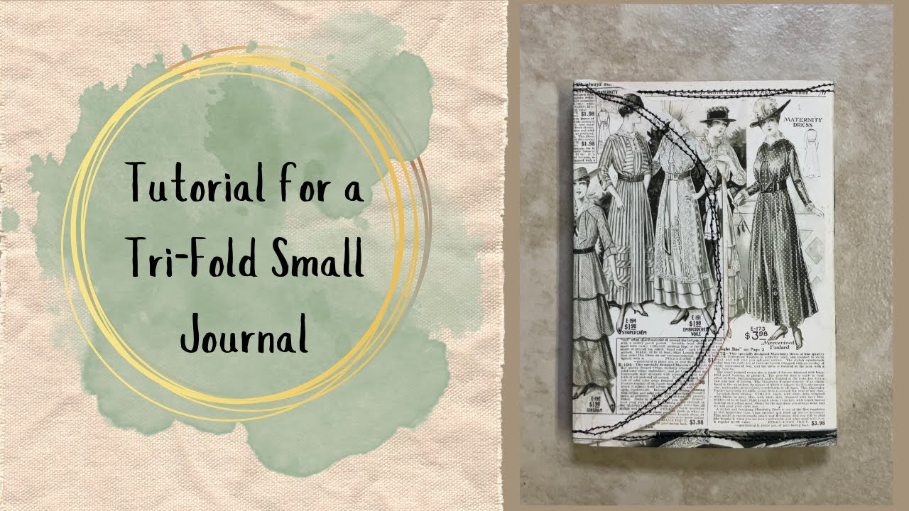 Tutorial for a Small Tri-Fold Journal - YouTube