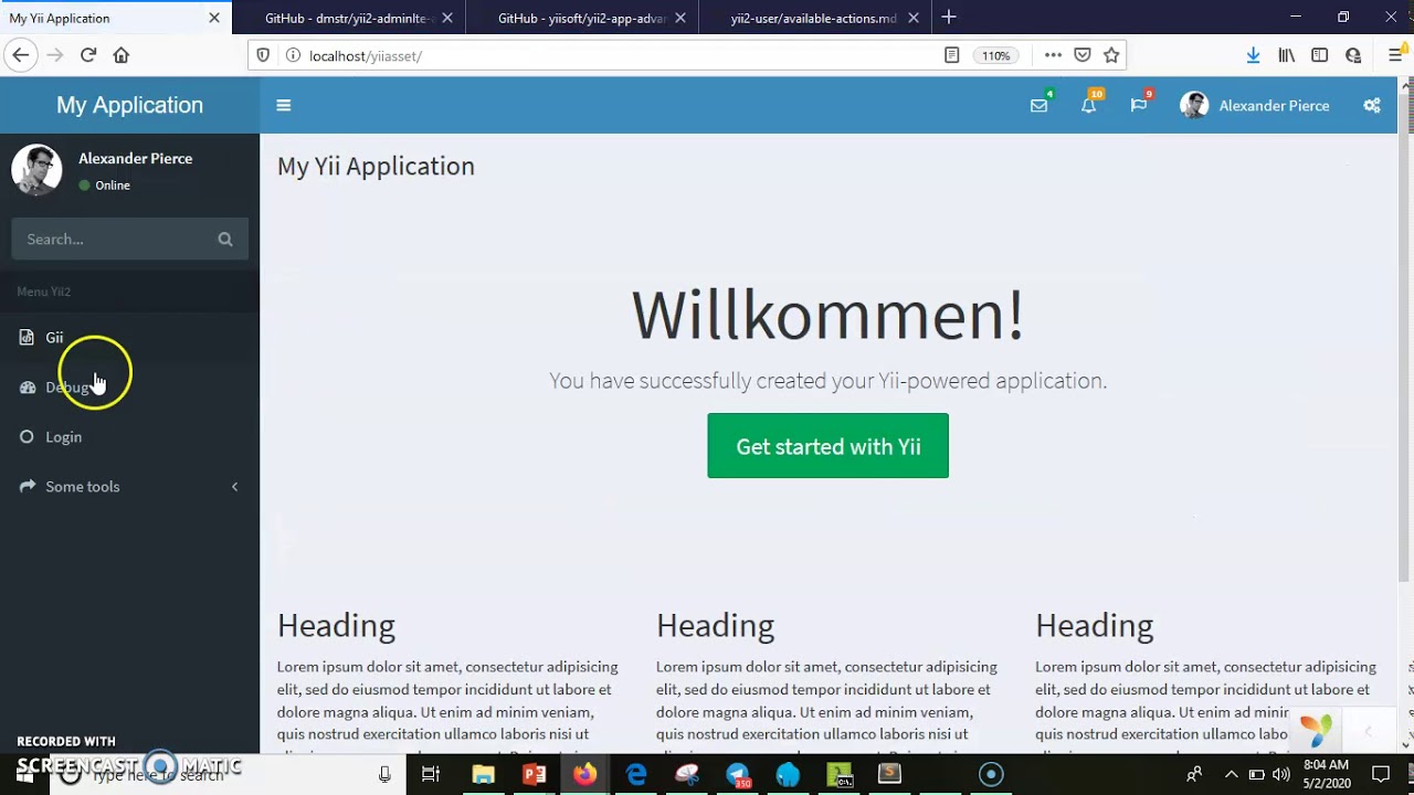 Kustomisasi AdminLte Yii2 - YouTube