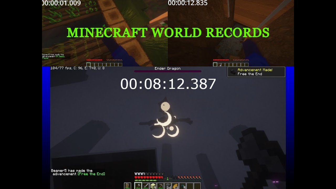Beating Random Minecraft WORLD RECORDS! (Impossible To Beat) - YouTube