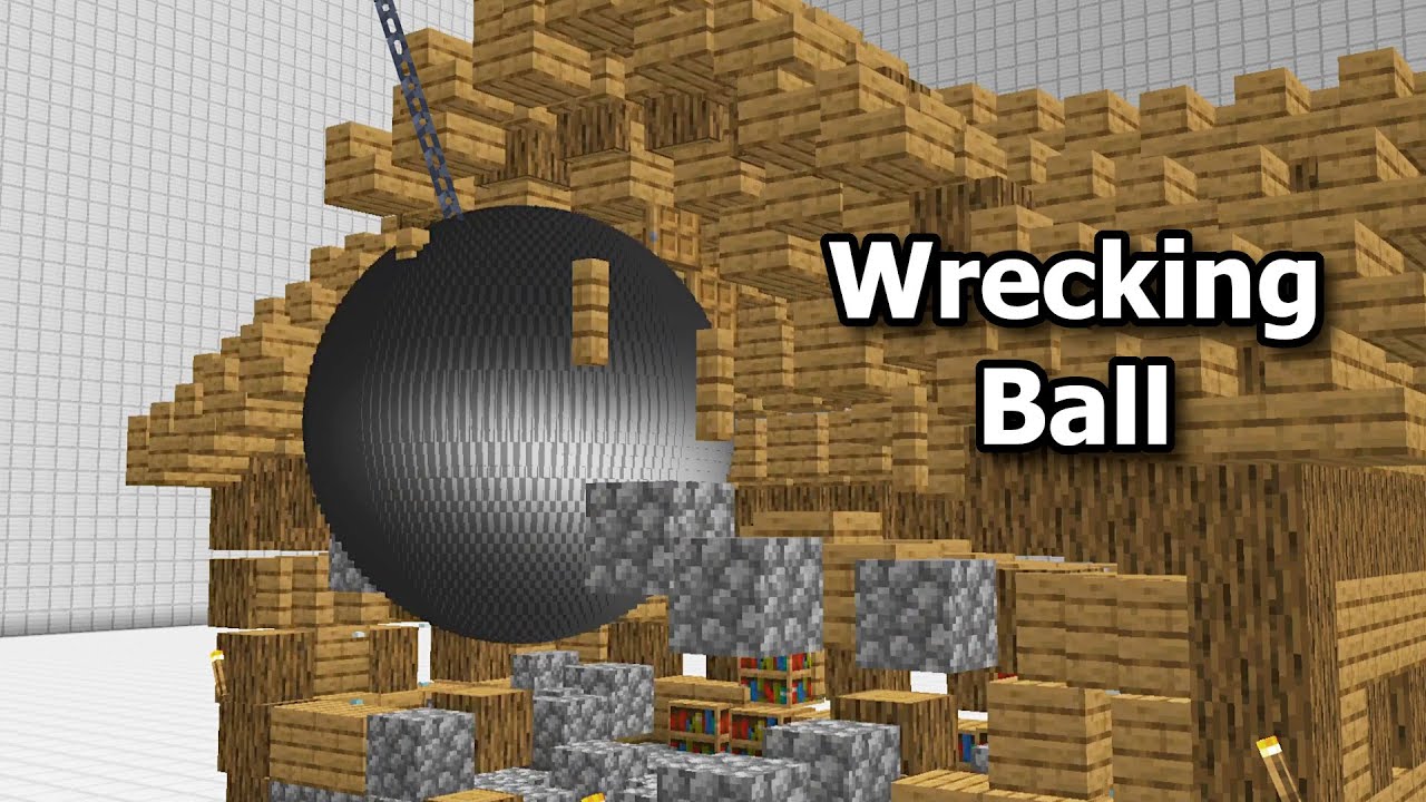 Wrecking Ball in Minecraft (w/ Physics) - YouTube