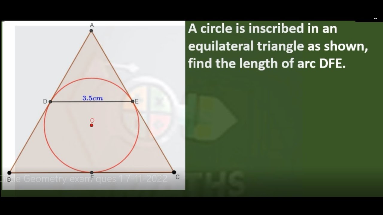Circle Geometry exam ques 1 7 11 2022 - YouTube