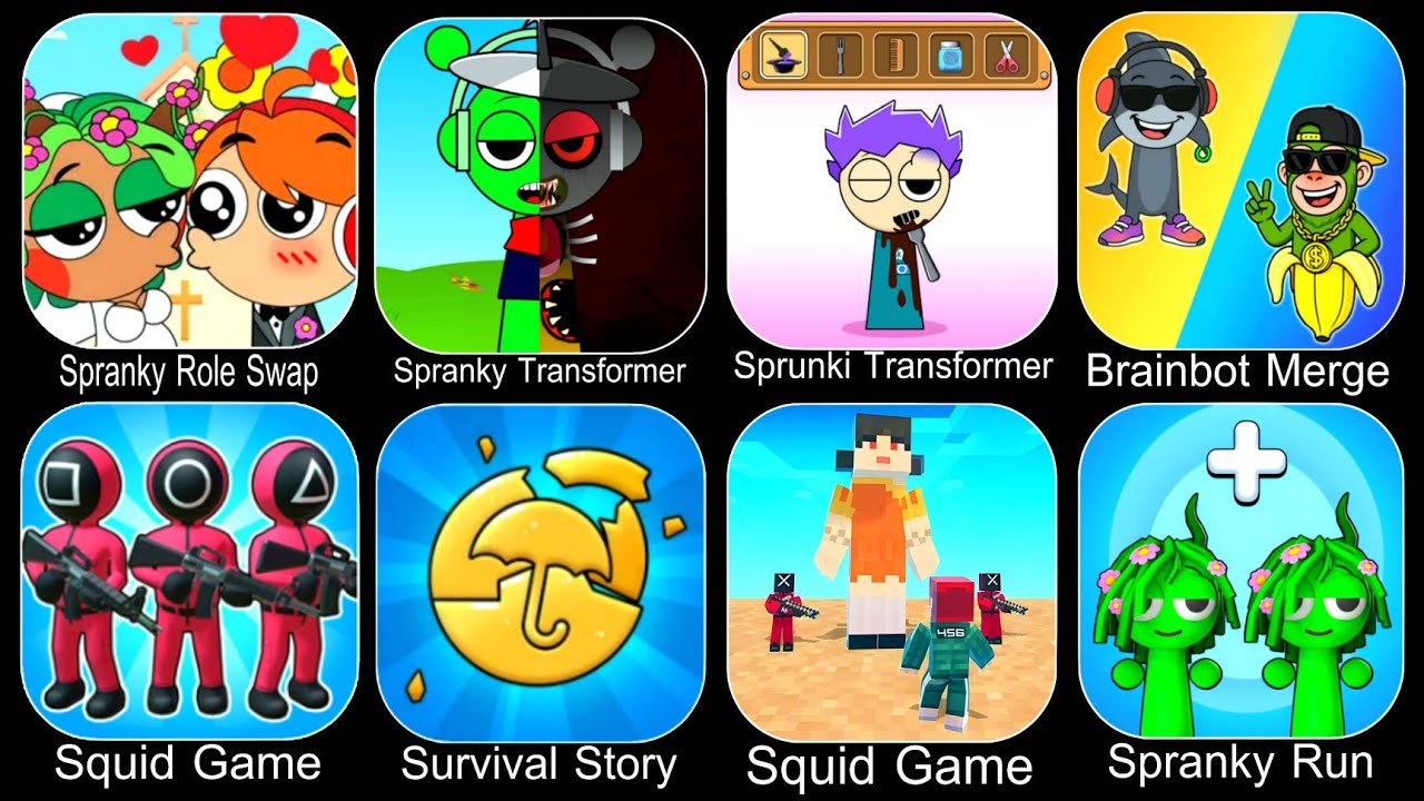 Spranky Role Swap,Spranky Transformer,Brainbot Merge,Squid Game ...