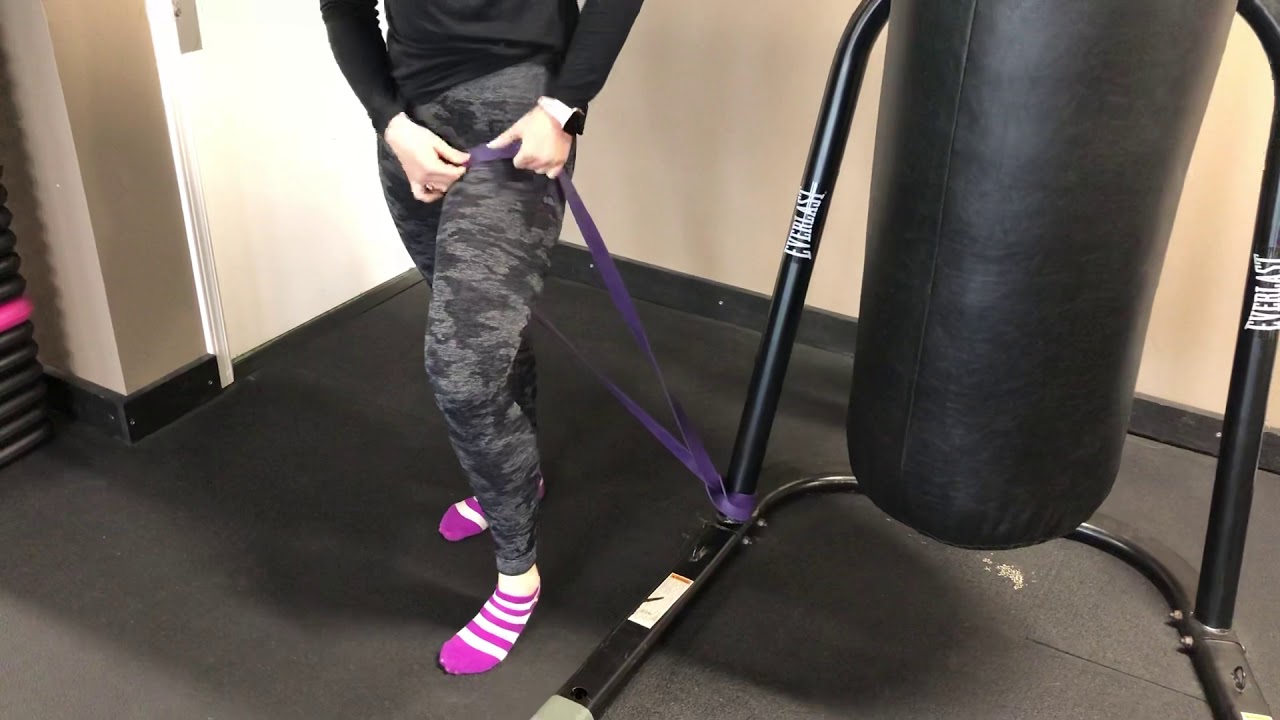 Banded Hip Flexor Stretch - YouTube