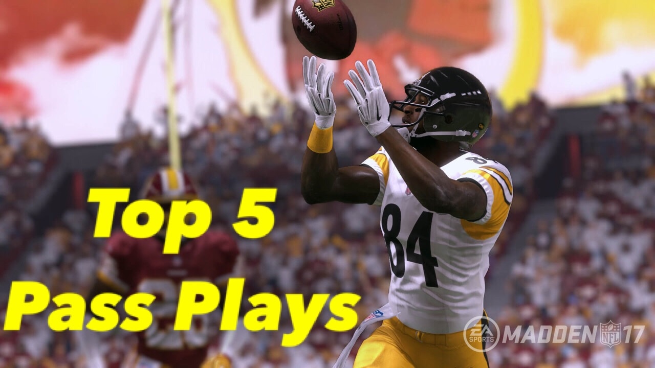 Top 5 Unstoppable Pass Plays in Madden 17| Best Pass Plays - YouTube