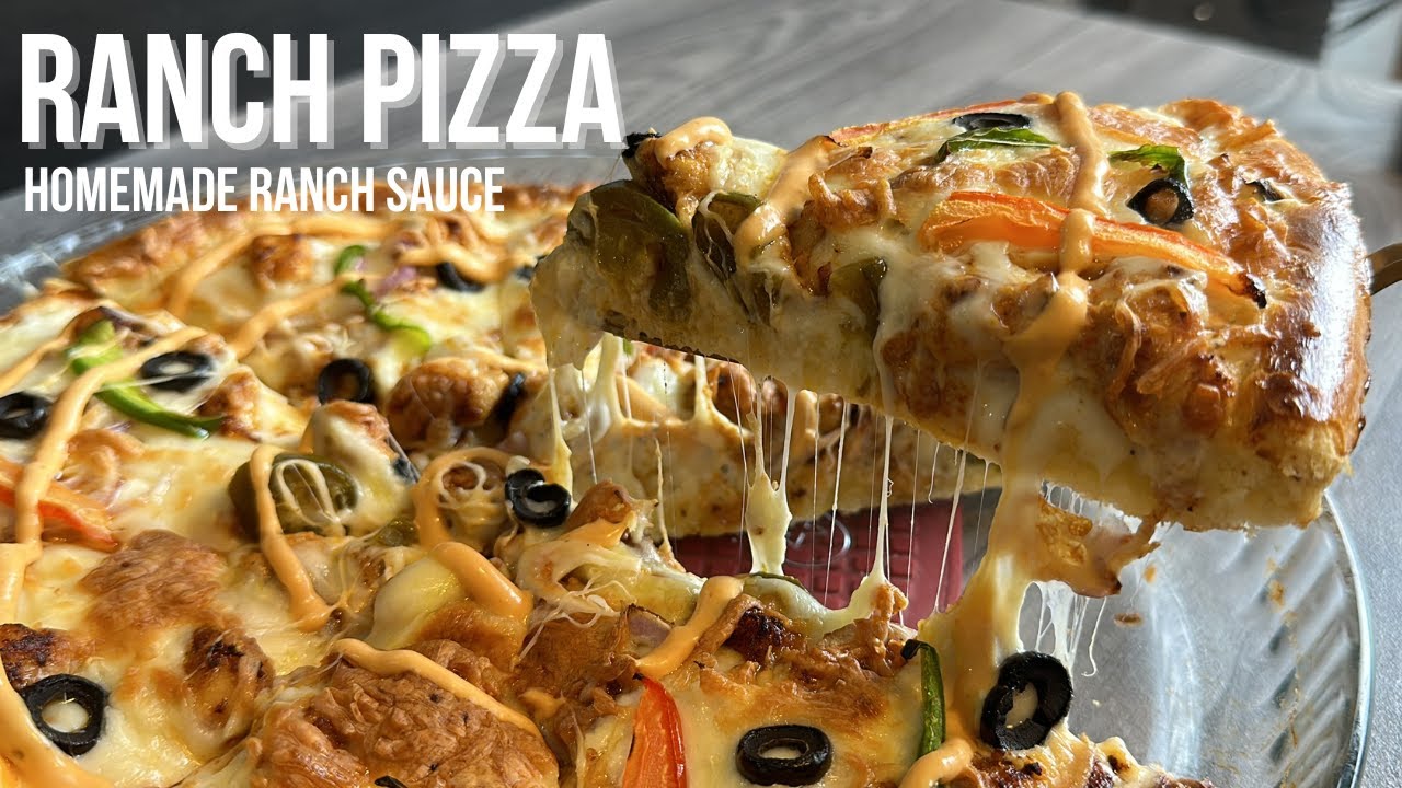 Start to Finish: How to make Homemade Creamy RANCH PIZZA | Homemade ...