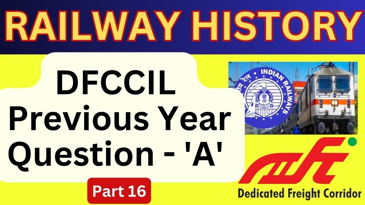 DFCCIL Previous Year Paper OP & BD / knowledge about Railways | dfccil ...