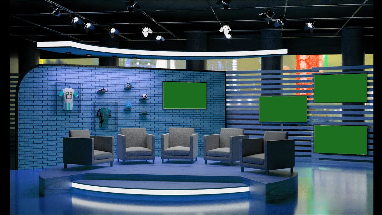HD Sports Virtual Studio, Green Screen Studio, background video - YouTube