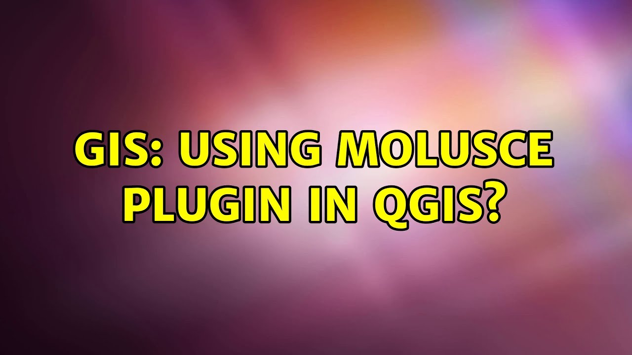 GIS: Using MOLUSCE plugin in QGIS? - YouTube