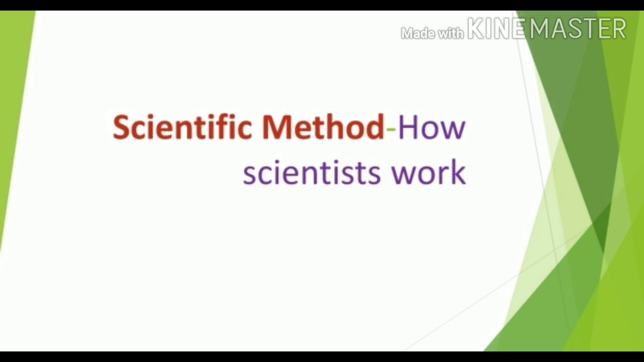 Scientific method-how scientists work - YouTube