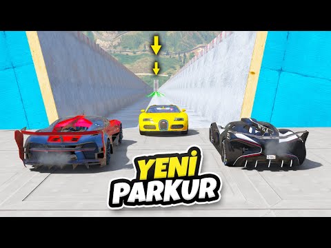 Bugatti Ailesi Arabalar Yeni Buzlu Uçma Parkurunda - GTA 5