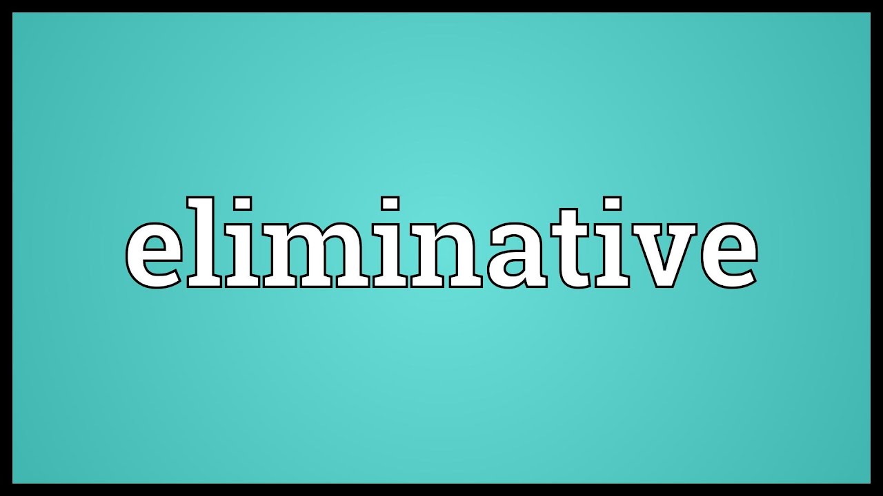 Eliminative Meaning - YouTube