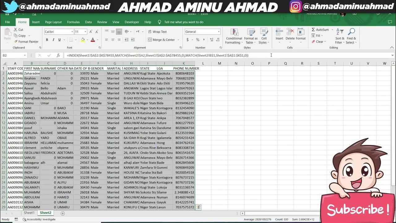 YADDA ZAKUYI EXTRACTING NA SPECIFIC DATA A EXCEL - ADVANCE EXCEL - YouTube