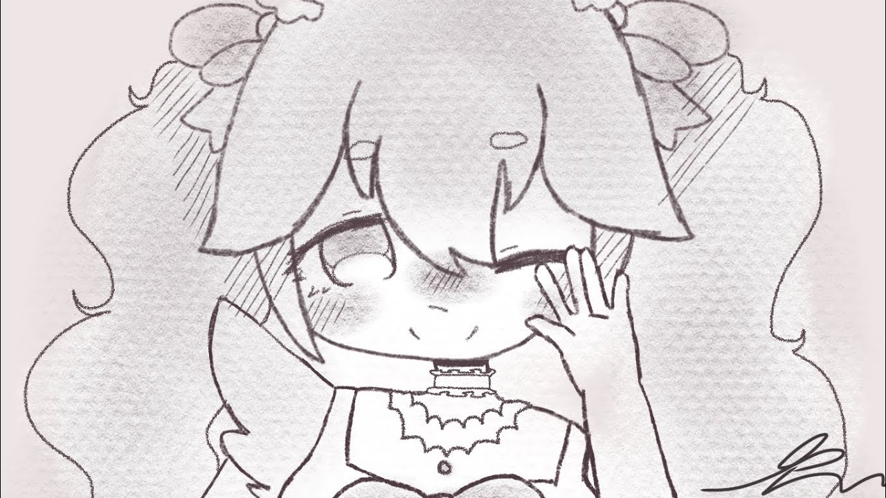 a drawing i made of a cute little magical girl!! - YouTube