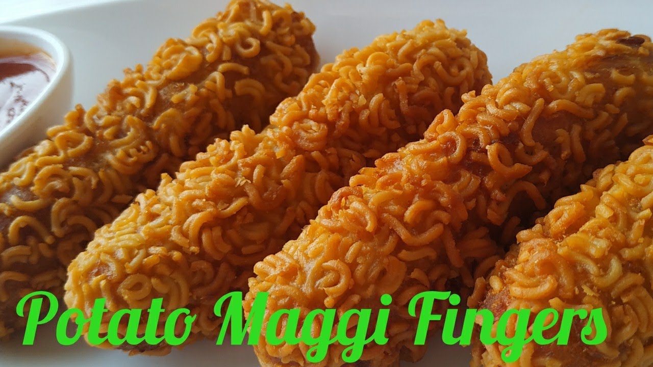 Potato Maggi Fingers// Easy Snacks Recipe//Crispy Potato Maggi Fingers ...
