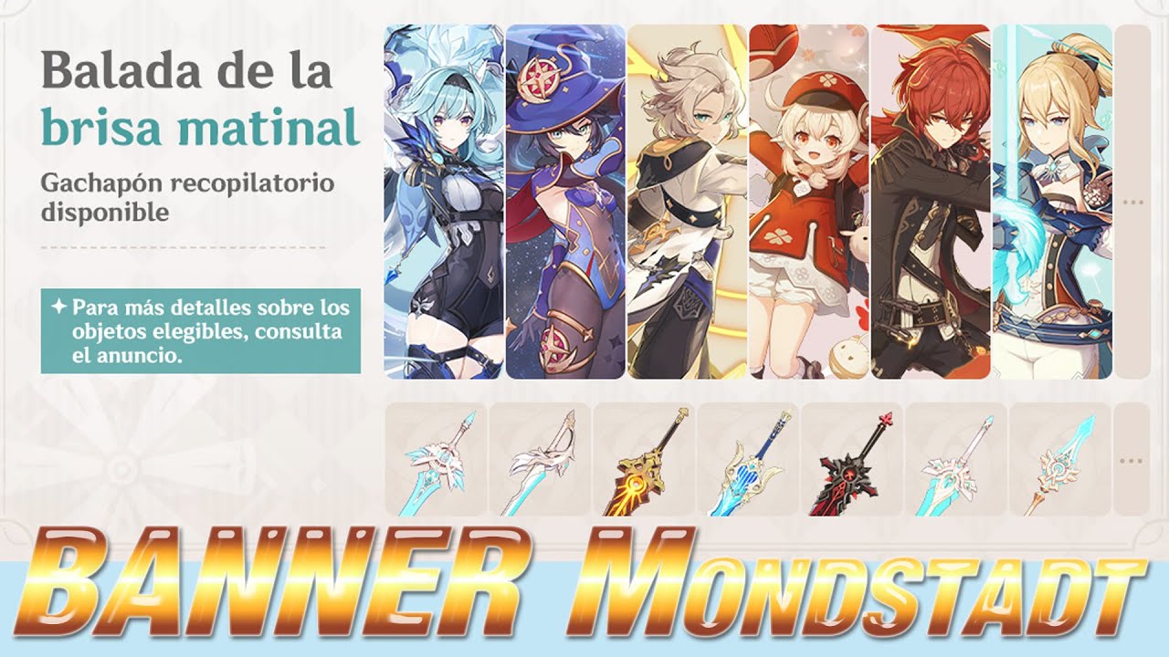 ️ BANNER REGIONAL MONDSTADT👍 | 🐳 Genshin Impact🐳 | ¿Que vale la pena ...