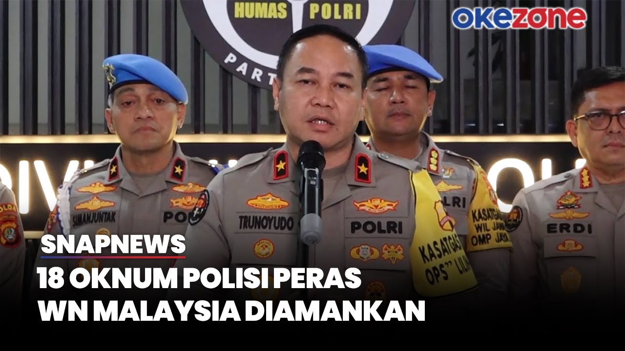 Kasus Pemerasan WN Malaysia saat Konser DWP, 18 Oknum Polisi Diamankan - Snapnews - YouTube