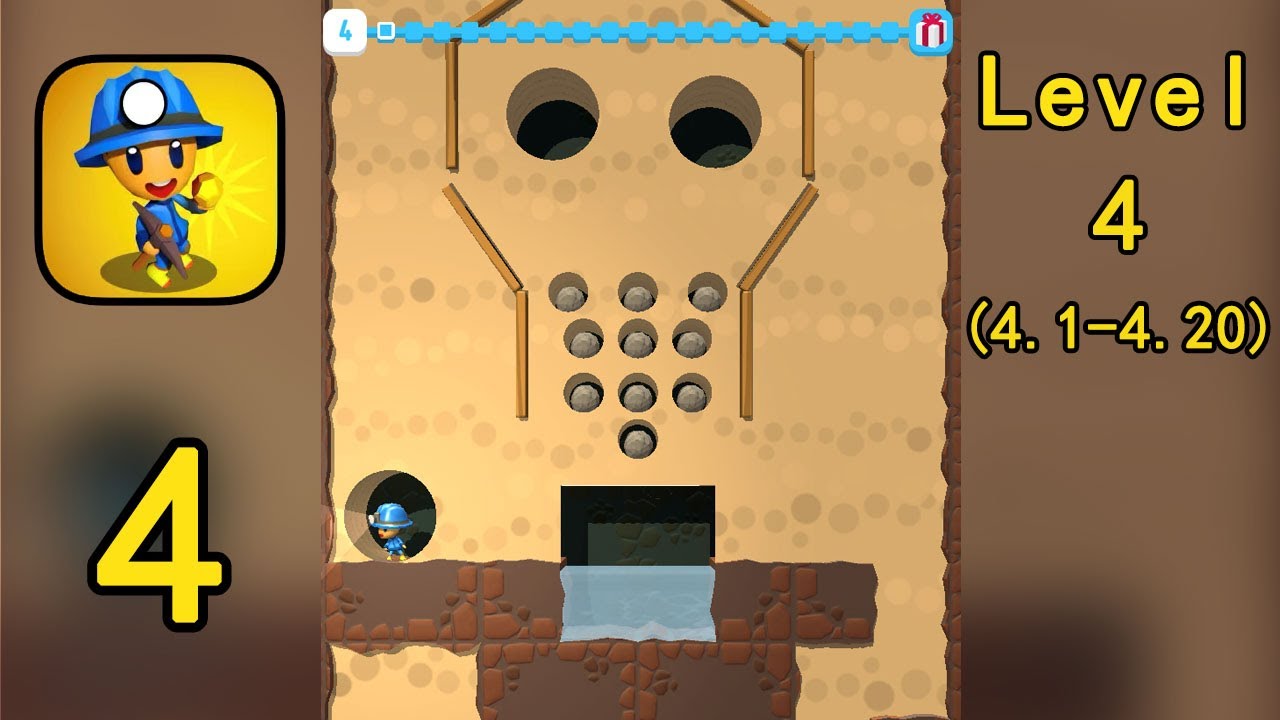 Mine Rescue! - Gameplay Walkthrough Part 4 (Level 4, 4.1 - 4.20 ...