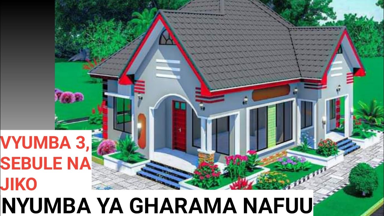 RAMANI YA NYUMBA VYUMBA 3 | RAMANI YA NYUMBA ZA KISASA, VYUMBA VITATU ...